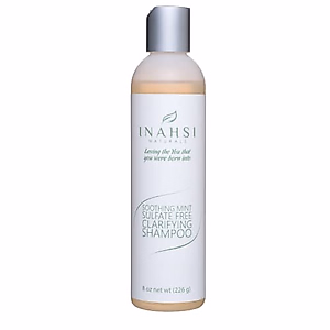 INAHSI Soothing Mint Clarifying Shampoo for Naturally Curly Hair | Made in the USA for Men, Women, and Kids - 8 oz