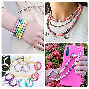 QUEFE 6300pcs 32 Colors Clay Beads, Bracelet Making Kit for Girls, 6mm Heishi Beads for Jewelry Making