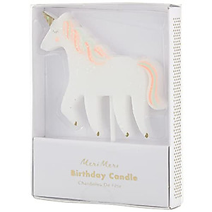 Meri Meri Unicorn Glitter Candle (Pack of 1)