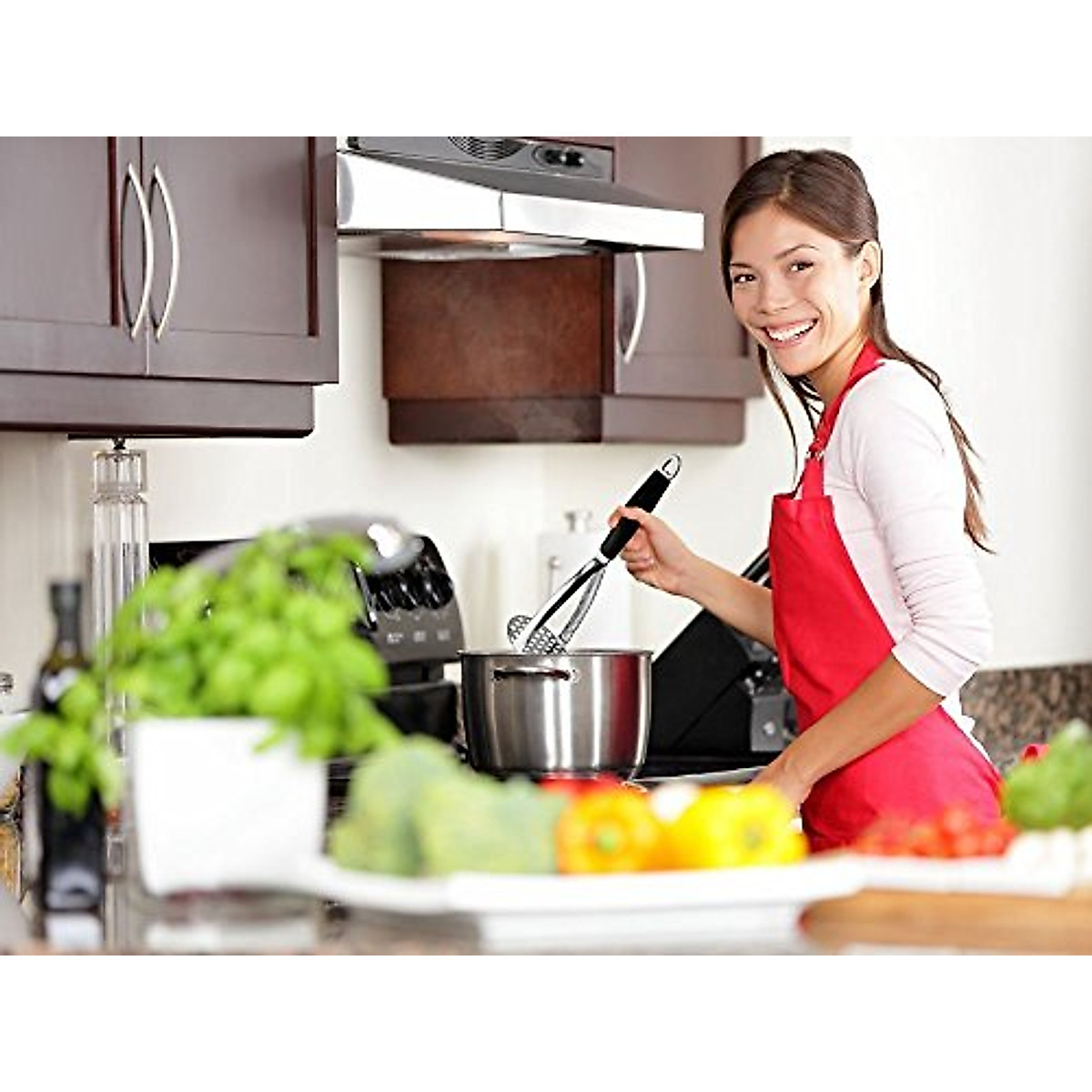 Joyoldelf Heavy Duty Stainless Steel Potato Masher, Professional Integrated Masher Kitchen Tool & Food Masher/ Potato Smasher with Silicone Handle, Perfect for Bean, Vegetable, Fruits, Avocado, Meat