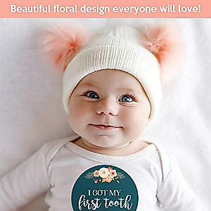 Baby Monthly Stickers | Floral Baby Milestone Stickers | Newborn Girl Stickers | Month Stickers for Baby Girl | Baby Girl Stickers | Newborn Monthly Milestone Stickers (Set of 24)