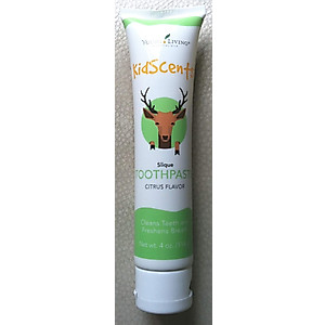 KidScents Toothpaste by Young Living | 4 oz | Gentle, Fluoride-Free Formula with Coconut Oil and Essential Oils | Fights Plaque, Cleans Teeth, and Promotes Healthy Gums | Safe for Kids 2+