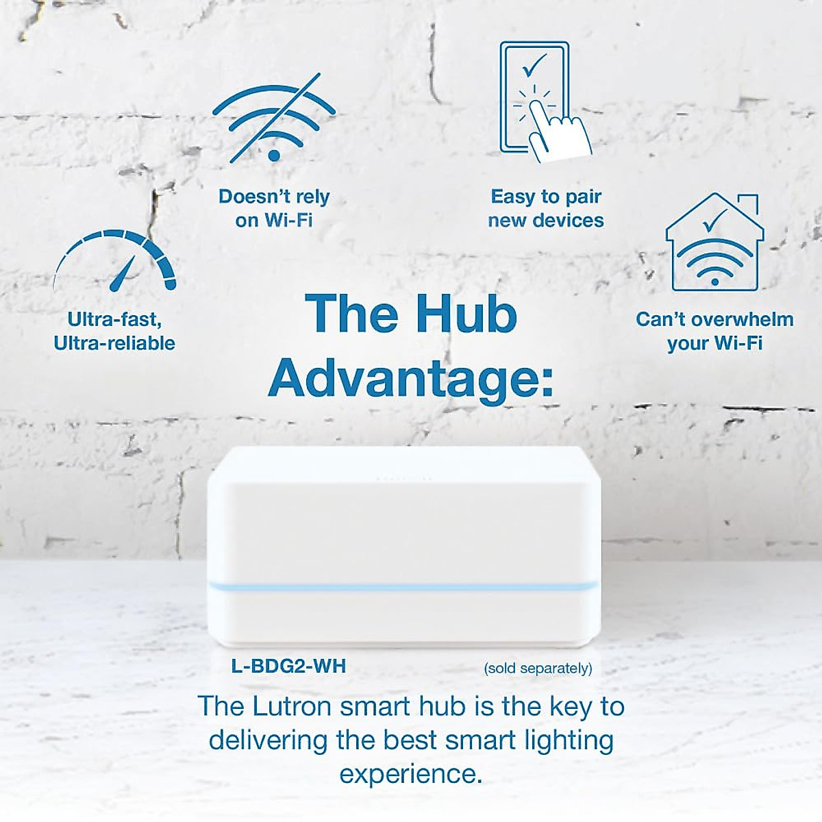Lutron Caseta Switch & Remote-Wireless Control | 3-Way Switch | Compatible with Alexa, Apple HomeKit, and the Google Assistant | P-PKG1WS-WH | White