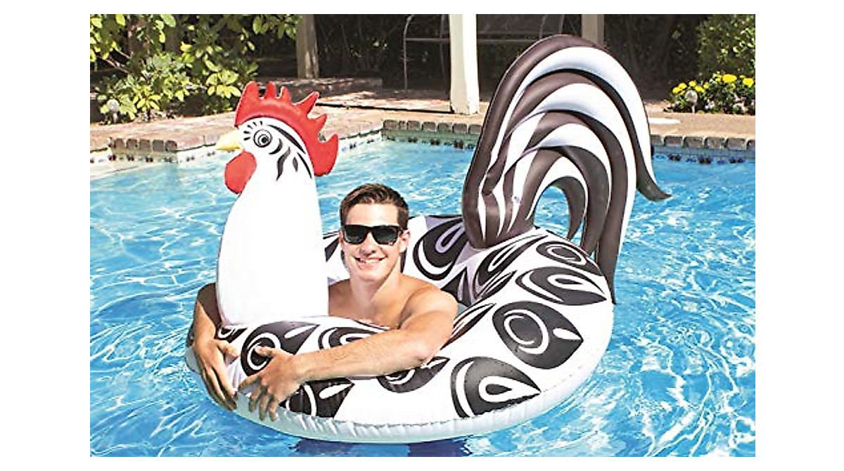 Poolmaster Rooster Inflatable Pool Float - Fun 48" Party Tube