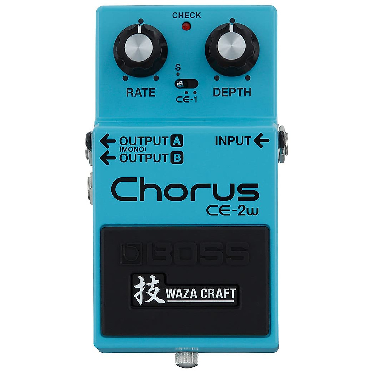 Boss CE-2W Waza Craft Chorus Bundle with Power Adapter, 10ft Instrument Cable, 6in Patch Cable, and Picks