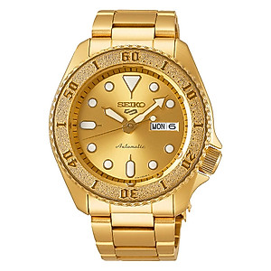 SEIKO SRPE74 5 Sports Men's Watch Gold-Tone 42.5mm Stainless Steel