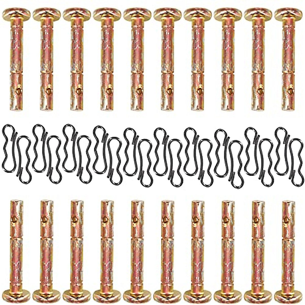Dokili 20 pcs Shear Pins + 20 pcs Cotters Pins for 738-04124A Cub Cadet MTD Troy Bilt 714-04040 738-04124 Snowblowers Replacement