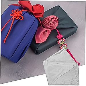 FAVOMOTO 4pcs Satin Fabric Sewing Fabric Fake Silk DIY Cloths Seam Binding DIY Patchwork Scrapbook Materials Cotton Bundle Multi-use Fabric Polyester Cheongsam Accessories