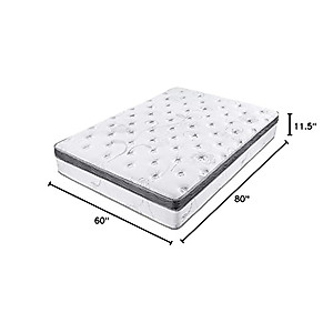 Olee Sleep 12 in Pegasus Euro Box Top Spring Mattress Queen 12SM01Q