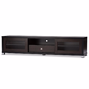 Baxton Studio Beasley 5-Shelf Wood TV Stand, Dark Brown (118-6481-HiT)
