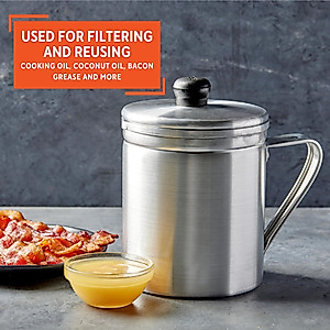 IMUSA USA 1.5 Quart Aluminum Grease Dispenser, Silver