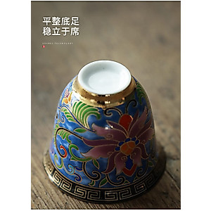 GUCTAY Traditional Chinese Tea Cup Asian cup Single tea cup Ceramic tea cup Kung Fu Tea Cup Porcelain teacup