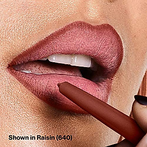 Revlon Colorstay Lip Liner with Built-In Sharpener, Valentine's Day Makeup Gifts for Women, Longwear Rich Colors, Smooth Application, 640 Raisin, 0.01 oz