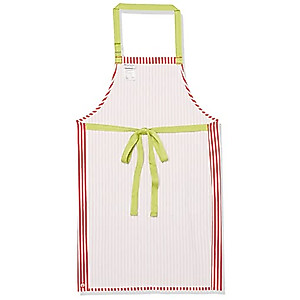 Chef Works Apron, Dr. Suess Baking Challenge, The Grinch, Red & White with Lime Straps, Adult