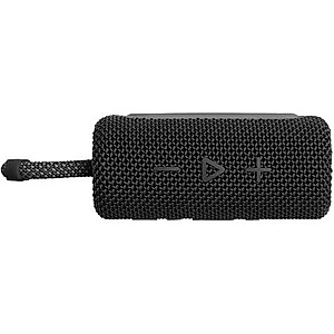 JBL GO 3 Waterproof Ultra Portable Bluetooth Speaker Bundle with Megen Hardshell Case (Black)