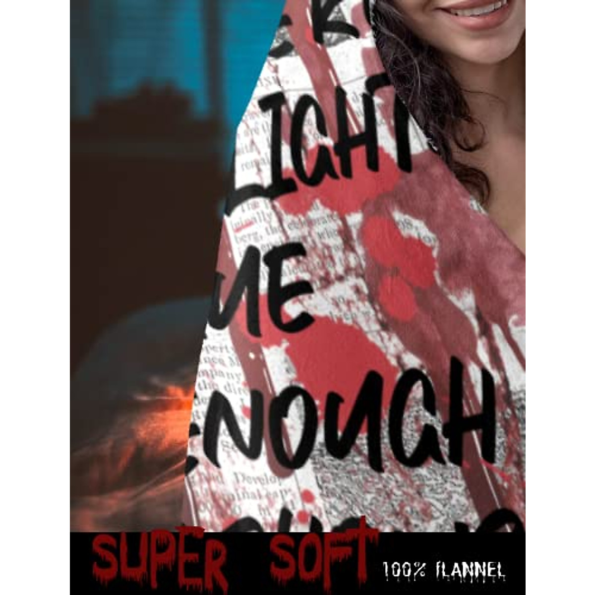 InnoBeta Serial Killer Gifts, Serial Killer Blanket, Blood Stains are Red, They'll Never Find You, Gift for True Crime Lovers, Women, Men, Soft Throw Blanket 50"x65"