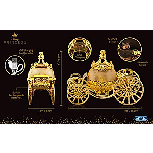 Cinderella Carriage Bluetooth Speaker, Stylish Speakers Bluetooth Wireless for Audio Streaming, Ideal Portable Speaker, Perfect Cinderella Accessories for Girls
