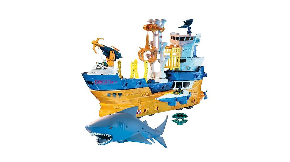 Mattel Matchbox Mega Rig Shark Adventure: Build 30+ Vehicles