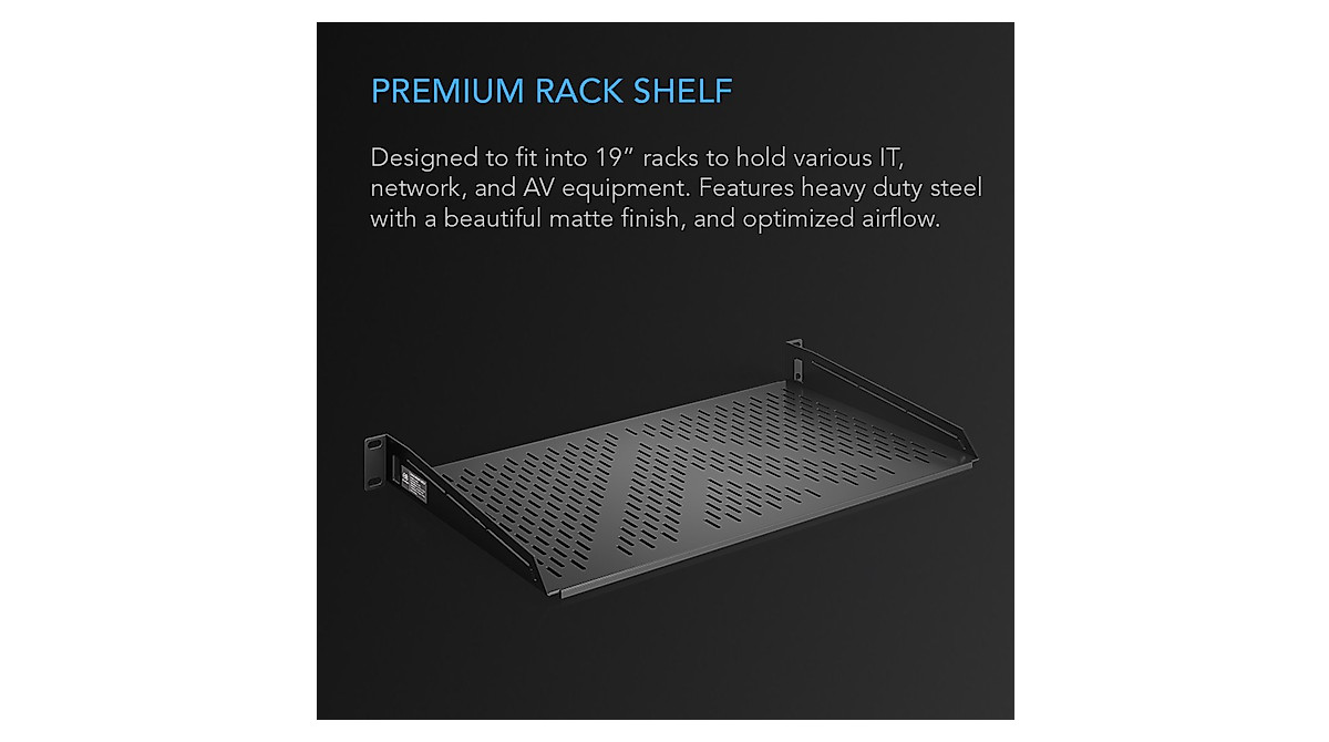 AC Infinity 1U Rack Shelf - 60lbs Capacity