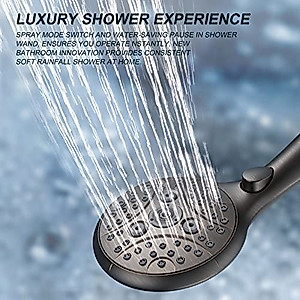 SunCleanse Shower Head, 7 Settings Hand held Shower with ON/OFF Pause Switch, Oil Rubbed Bronze High Pressure Shower Head with 71 inch Hose