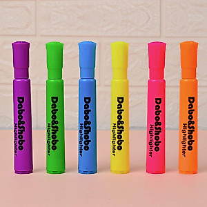 Dabo & Shobo Highlighters Set of 24,Colored Markers And Beautiful Combination Set Liquid Ink Fast Drying And Not Easy To Fade Are Suitable For Classroom, Office And Shop Short Style