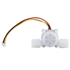 2PCS G1/4" Water Flow Sensor Switch Hall Effect Sensor Flowmeter Water Flow Counter Quick Connect Fluid Meter for Water Cooler Coffee Machine Drinking Fountain DC5V 0.153L/min