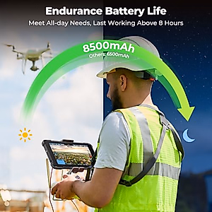 MUNBYN Rugged Android Tablet, 8" Heavy Duty Tablet Android 10, 700 nits Sunshine Readable, Military Waterproof Outdoors Industrial Tablet, IP67 MIL-STD-810G Handheld PC for Construction Marine Drone