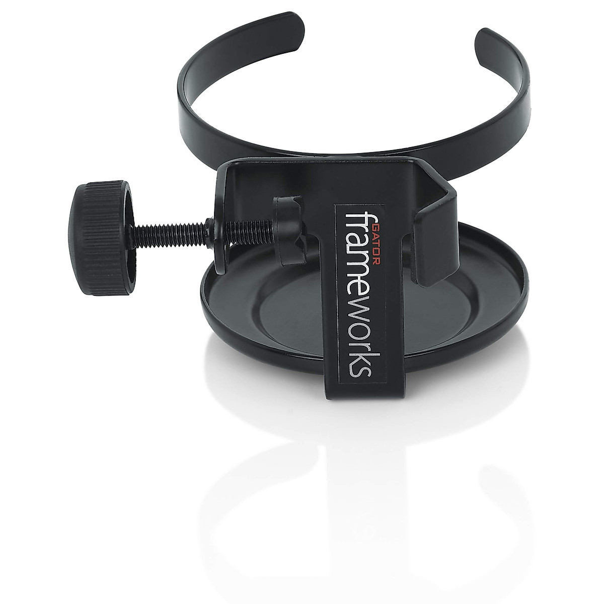 Gator Frameworks Microphone Stand Drink Holder Holds Beverage, Single Cup Clamp (GFW-SINGLECUP)