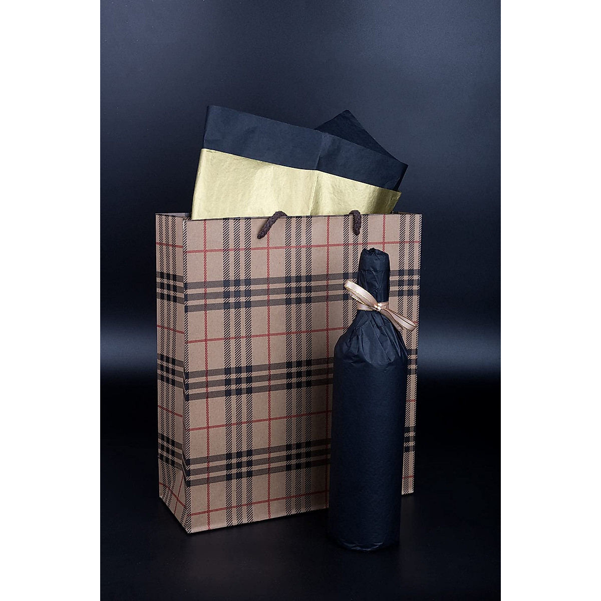 Feibmir 60 Sheets 6 Colors Metallic Tissue Paper,Gift Wrapping for Birthday Parties Christmas Weddings DIY Crafts,20 x 14 Inch(Rose Gold, Gold, Silver,Pink Gold,Black,White )