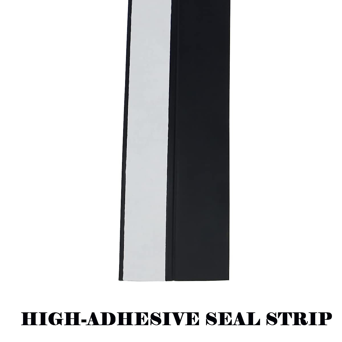 ZningEsxi Door Draft Stopper Under Doors Seal Silicone Seal Strip 2M/78inch Self Adhesive Window Sealing Sticker Bottom Adhesive Black (Width 2.5 cm)