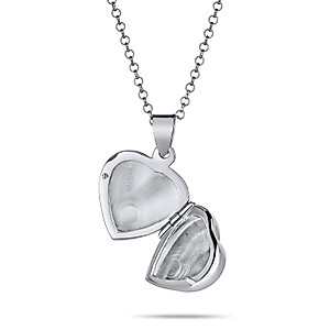 Personalized Engrave Delicate Medium Vintage Style carved Floral Flower Photo Heart Shape Lockets For Women That Hold Pictures .925 Silver Locket Necklace Pendant Custom Engraved