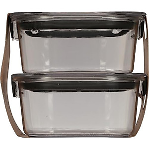 Rubbermaid Brilliance Food Storage Container, Medium, 3.2 Cup, Clear, 2-Pack (2025333)