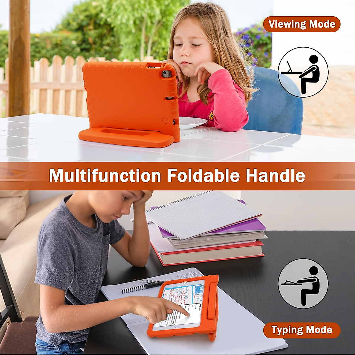 LEFON Kids Case Shockproof for iPad Mini 5/4/3/2/1, iPad Mini 4th Generation Case for Kids, Convertible Handle Light Weight Super Protective Stand Cover Case for iPad Mini 5th Gen 7.9 Inch