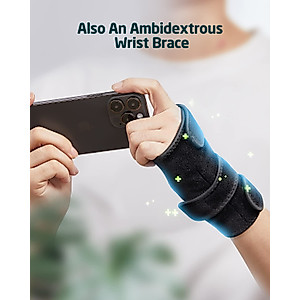 Tintol Wrist Brace for Carpal Tunnel Relief Night Moderate Support Splint for Typing Sleeping with a Metal Bar, Hand Brace Fit Right Left Hand for Tendonitis, Sprain, Arthritis, RSI (Right hand)