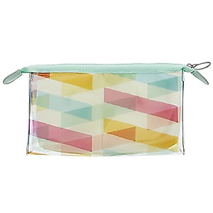 SUN-STAR Gusset Clear Pouch "mitte" Large Capacity, for Pencil Case and Cosmetic Pouch, Colorful