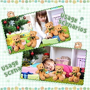 9 Pieces Cute Bear Stuffed Animals, 10 Inch Soft Plush Stuffed Bears Toy Bulk with Bow Tie for Kids Boys Girls Graduation Baby Shower Christmas Birthday Party Gift Favors (Golden)