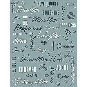 Chanasya Love You Gift Throw Blanket - Super Soft Plush Fleece Hugs Kisses Thinking of You Throw- for Women Men Girlfriend Boyfriend Husband Wife (50x65 Inches) - Gray Blanket