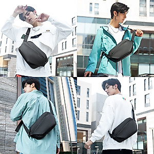 Compact EDC Sling Bag, Minimalist Chest Shoulder Backpack Crossbody Bag for Men and Women, Lightweight Everyday Carry Bag for Travel Work Gym Sport