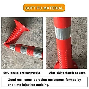 GOOFFY Parking Post, Parking Barrier, for Parking Lot Plastic Parking Bollards for Traffic Cones in Lanes Without Commercial Or Private Parking Spaces Parking Bollards Parking (Size : 750x80mm)