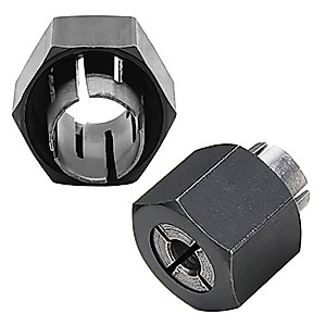 2PCS 19691 1/4" and 19693 1/2" Router Collet fits for Dewalt 326286-04,326286-03, Hitachi 323-293,325-199, 323-421,Bosch 2610906283,2610906284