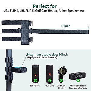 HomeMount Golf Cart Speaker Mount - Golf Cart Accessories Adjustable Strap Speaker Holder Compatible with JBL Flip 4/JBL Flip 5 Etc Most Portable Speakers