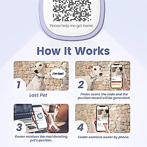 Pawaii QR Code Pet ID Tag, Silent Silicone Dog ID Tag, Modifiable Pet Online Profile, Free Online Pet Page Emergency Contact, Scan QR Receive Instant Pet Location Alert Email, 1Pack (Purple)