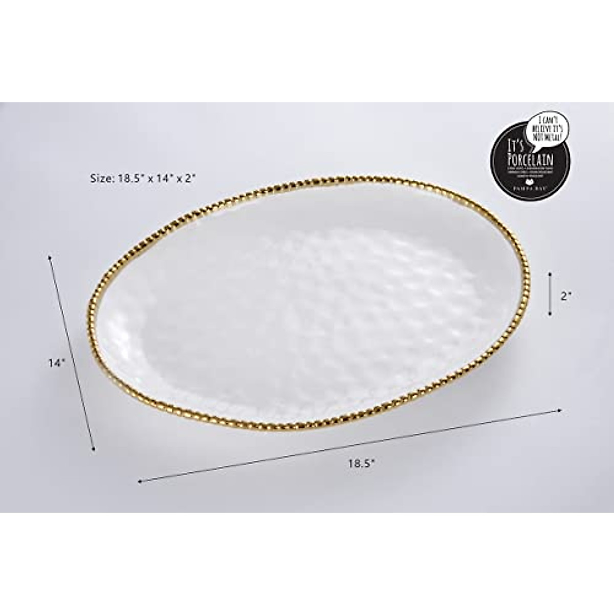 Pampa Bay Golden Salerno Oval Platter