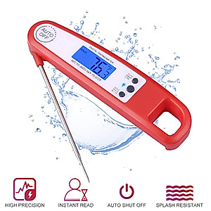 SPIKELAB Meat Thermometer, Digital Instant Read Food Thermometer with Splash Proof Body and Backlight Display for Kitchen Cooking, Grilling, and Barbecue