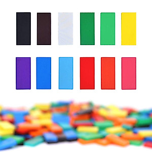 BigOtters Super Domino Blocks, 360PCS Bulk Domino Start Kit 12 Colorful Wooden Domino Blocks Educational Racing Game for Kids Birthday Party Favor
