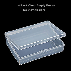 M-TOP Playing Card Case Plastic Clear for Storage Poker, Pokemon, MTG, Yugioh and Baseball Trading Cards, Small Playing Card Box, Deck Holders for Playing Card4 PACKS