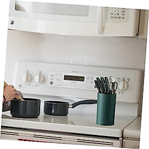 AUTSUPPL Knife Blocks Knife Holders Universal Cutter Block Cutter Storage Rack Counter Knife Holder Kitchen Scissor Rack Slot Kitchen Cutter Block Kitchen Cutter Storage Holder Abs Green