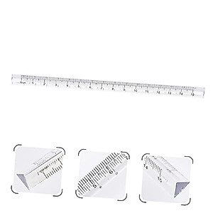 NUOBESTY 8pcs Transparent Triangular Ruler Plastic rulers Metric Ruler Machinist Ruler Clear Scale rulers Ruler for Transparent Small Ruler Architecture Supplies Classroom Supplies