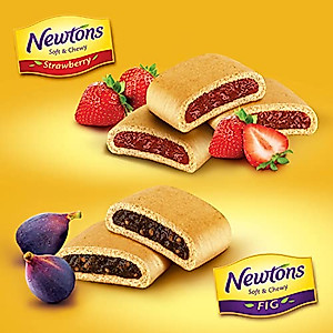 Newtons Soft & Chewy Cookies Variety Pack, Newtons Fig Cookies and Strawberry Cookies, 4 Packs