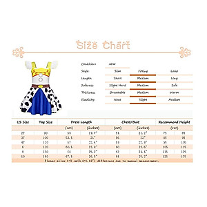 AmzBarley Girls Jessie Costume Dress Toddler Jessie Toy Story Costume Cowgirls Birthday Party Toy Halloween Story Fancy Outfit Preschool Role Play Dress Up Cosplay Dress Size 2T(1-2Years)